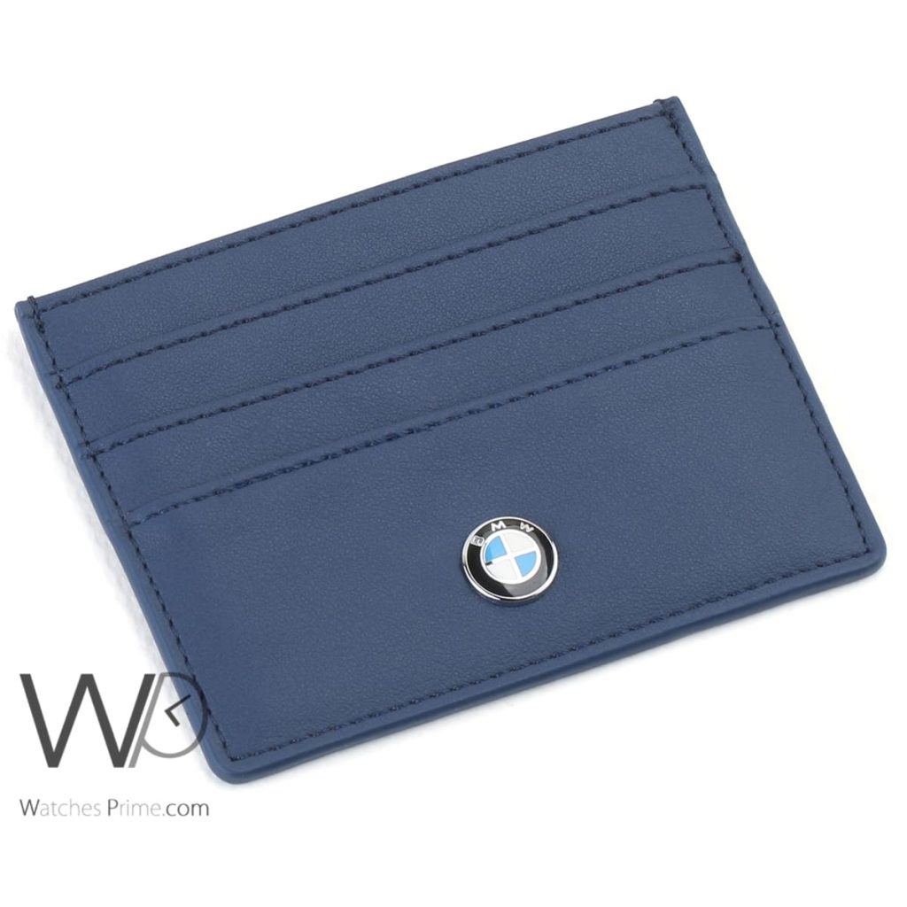 BMW Card Holder Wallet Blue For Men | Watches Prime