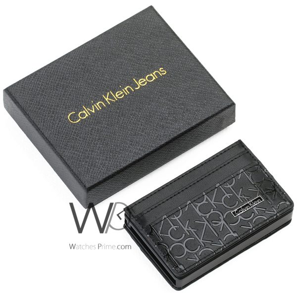 Calvin Klein Holder Card Wallet Black Men | Watches Prime