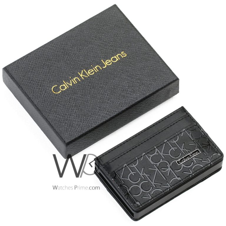 Calvin Klein Holder Card Wallet Black Men | Watches Prime