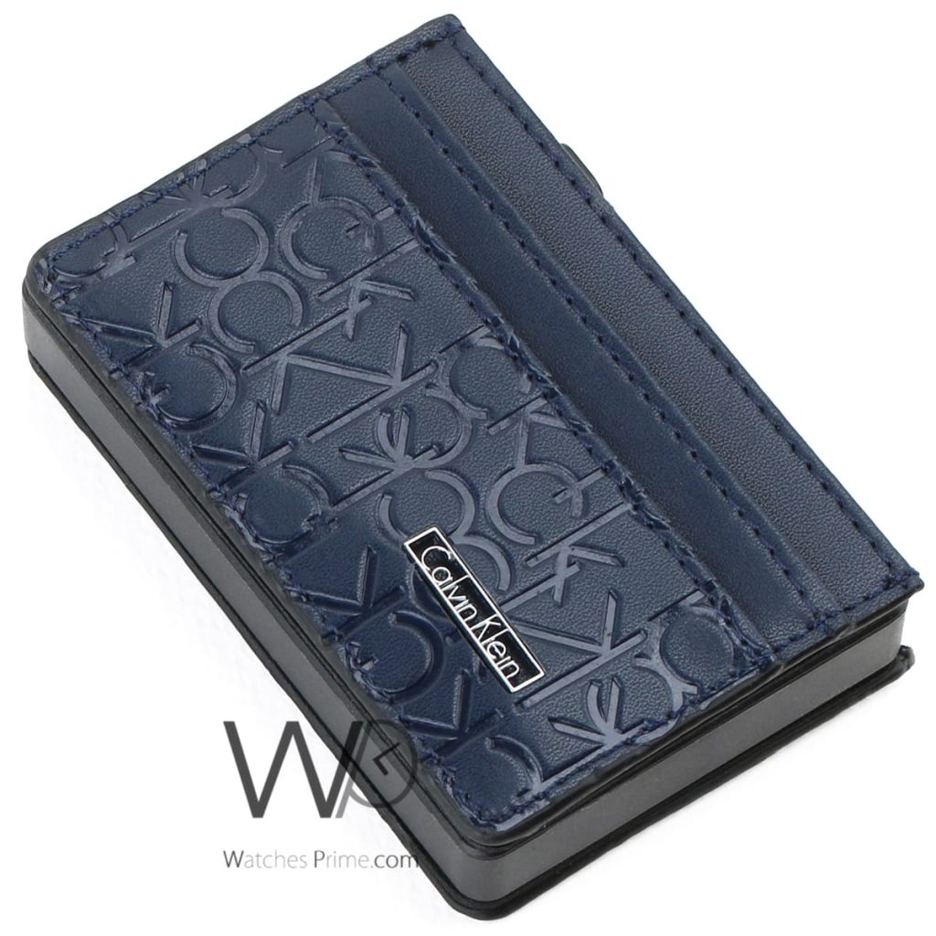 Calvin Klein Holder Card Wallet Blue For Men | Watches Prime