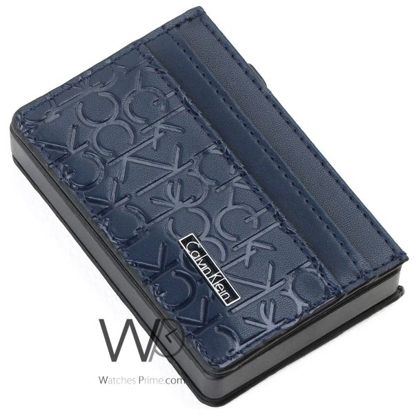 Calvin Klein Holder Card Wallet Blue For Men | Watches Prime