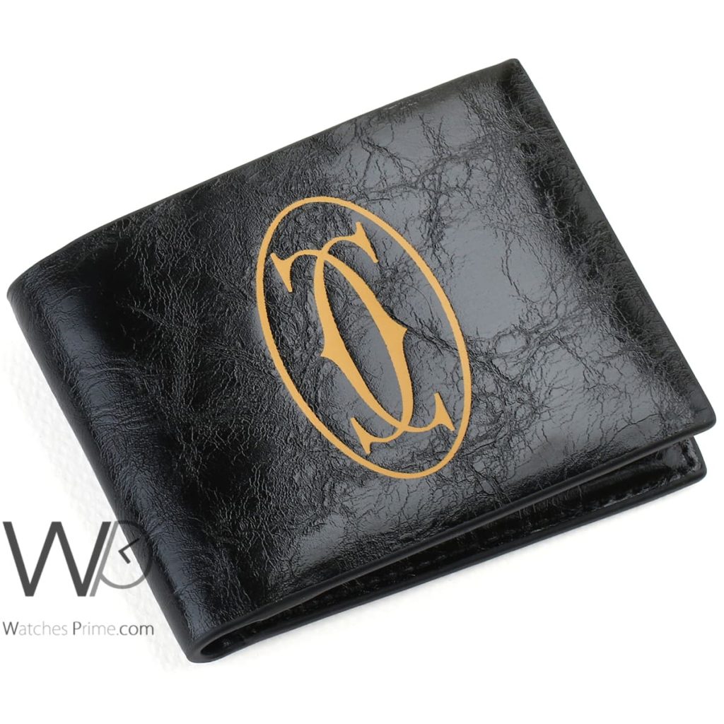 Cartier Leather Wallet Black For Men | Watches Prime