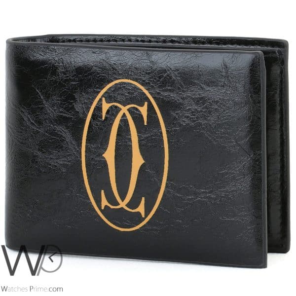 Cartier Leather Wallet Black For Men | Watches Prime