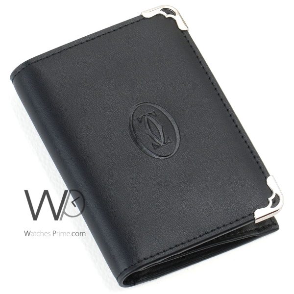 Cartier Wallet Black Leather For Men | Watches Prime
