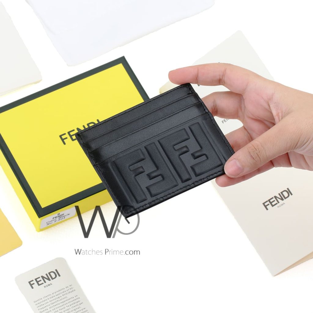 Fendi FF Card Holder Wallet For Men leather | Watches Prime