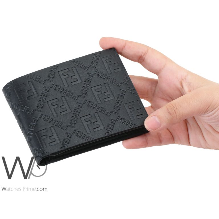Fendi FF Wallet Leather For Men Black | Watches Prime