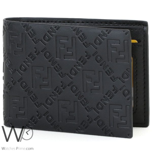 Fendi FF Wallet Leather For Men Black | Watches Prime