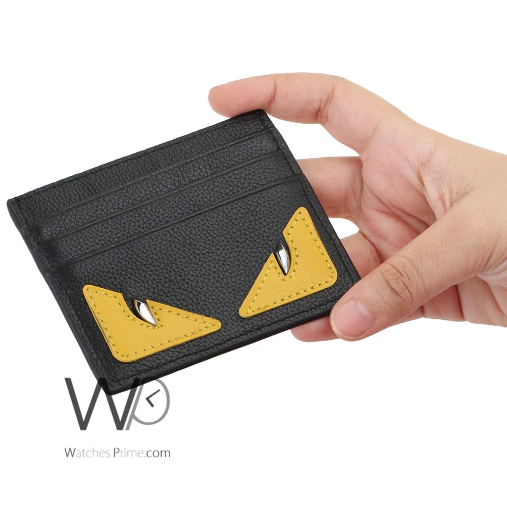 Fendi FF Card Holder Yellow Eyes For Men | Watches Prime