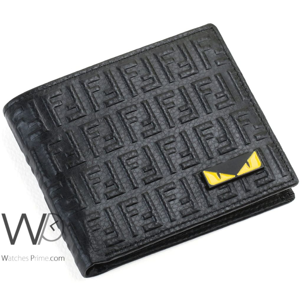 Fendi FF Eyes Wallet Black For Men | Watches Prime