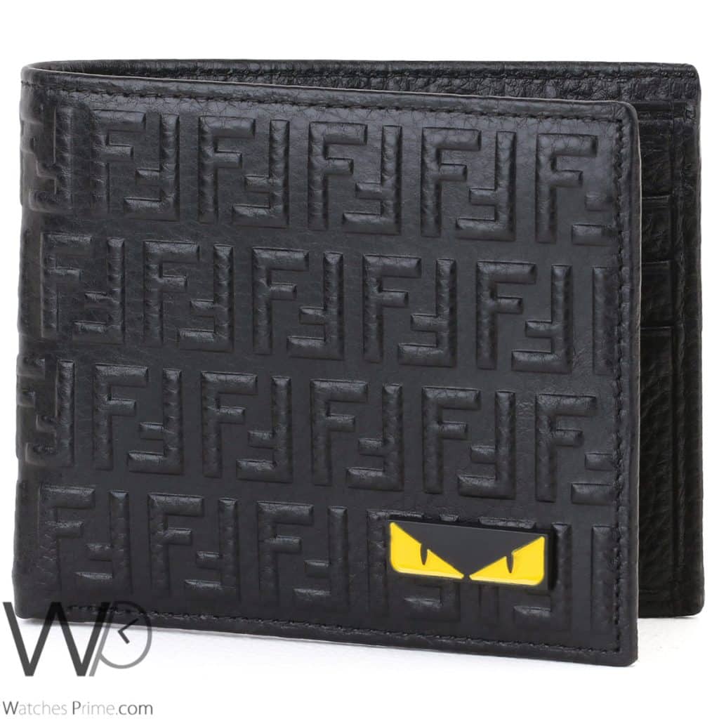 Fendi FF Eyes Wallet Black For Men | Watches Prime