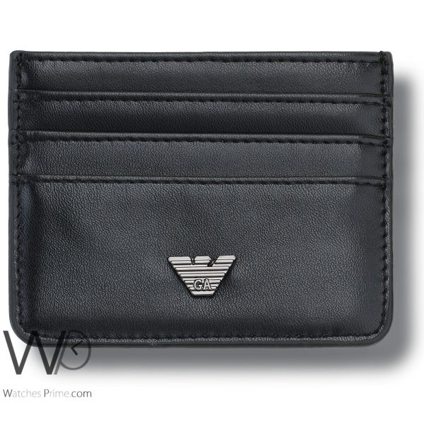 Giorgio Armani Holder Card Wallet Men Black | Watches Prime