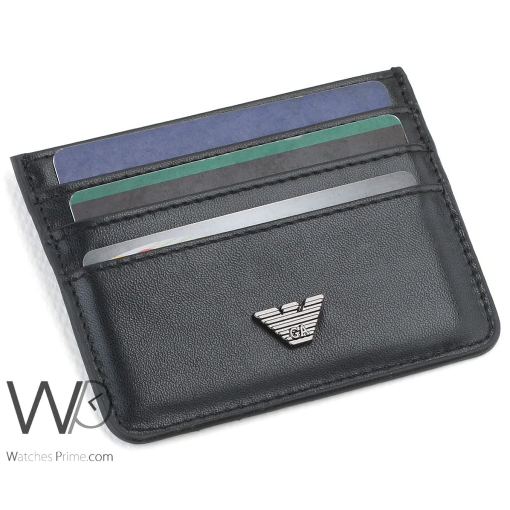 Giorgio Armani Holder Card Wallet Men Black | Watches Prime