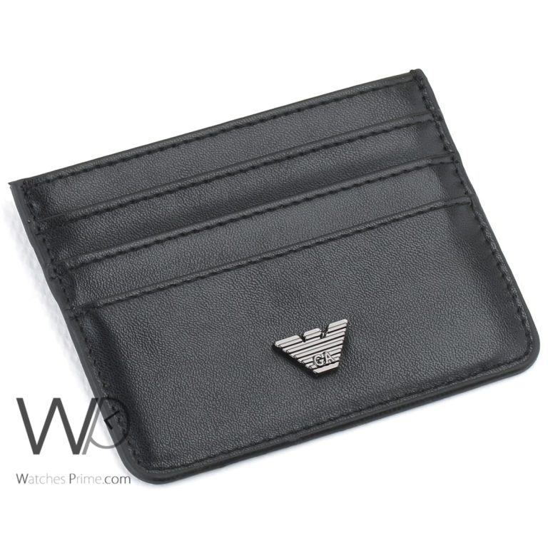 Giorgio Armani Holder Card Wallet Men Black | Watches Prime