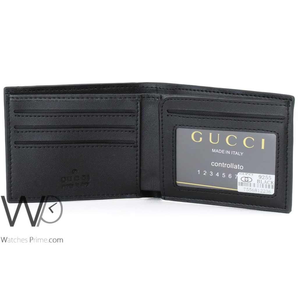 Gucci GG Wallet Black Leather For Men | Watches Prime