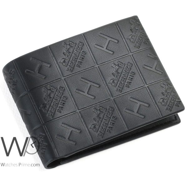 Hermes Paris Wallet Leather Black For Men | Watches Prime