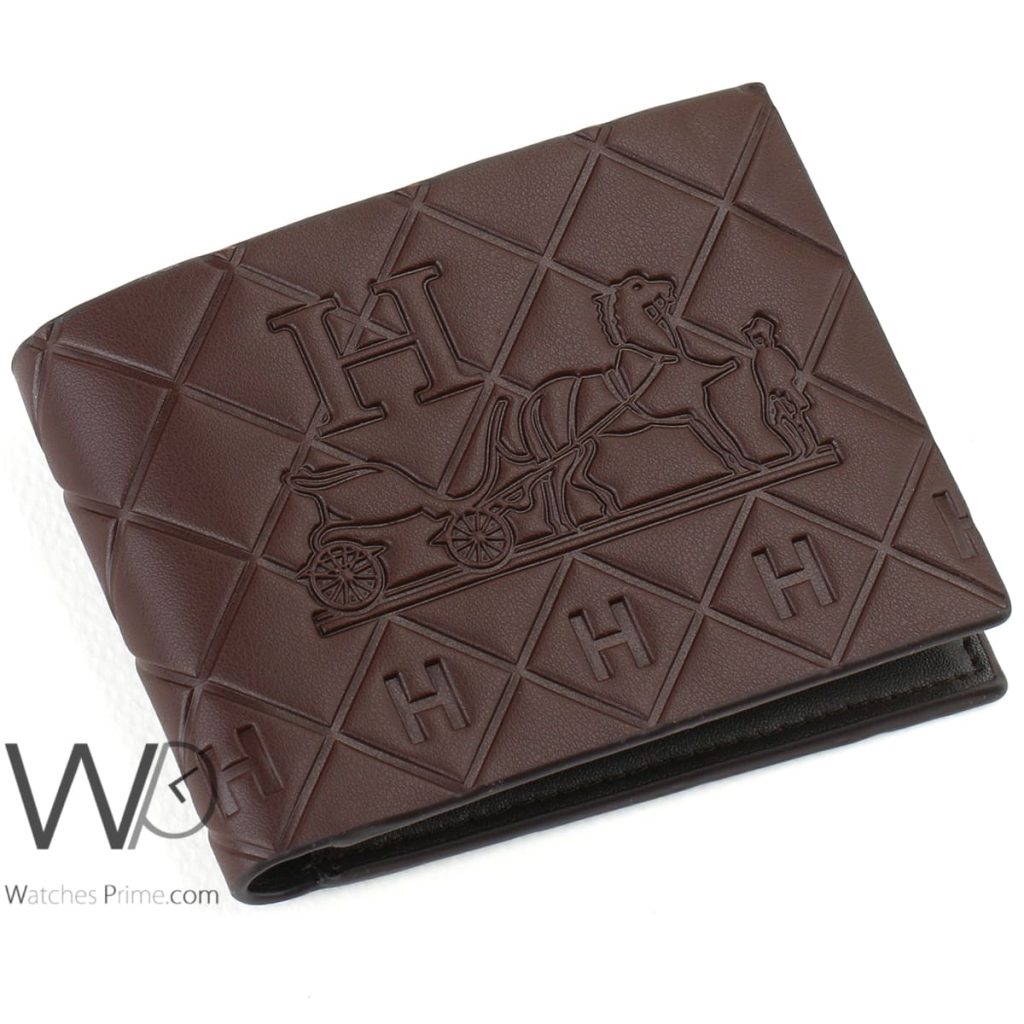 Hermes Paris Wallet Leather Brown For Men | Watches Prime
