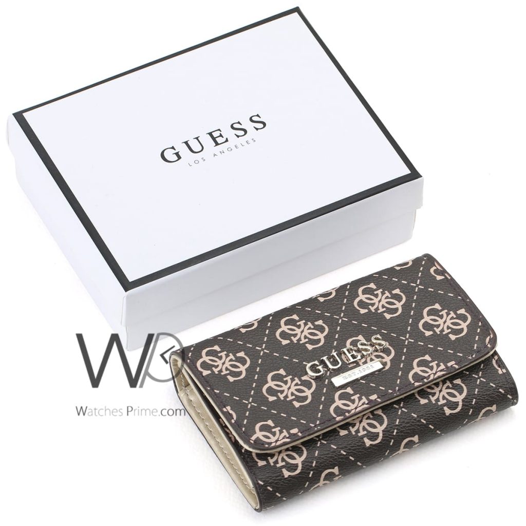Guess leather Wallet Original Brown women | Watches Prime