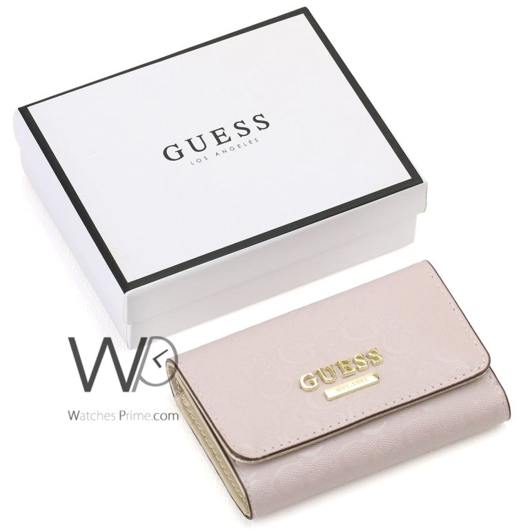 Guess Wallet Leather Original Pink For women | Watches Prime