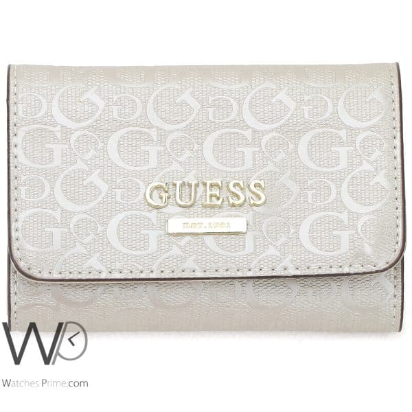 Guess Wallet Leather White Women Original | Watches Prime