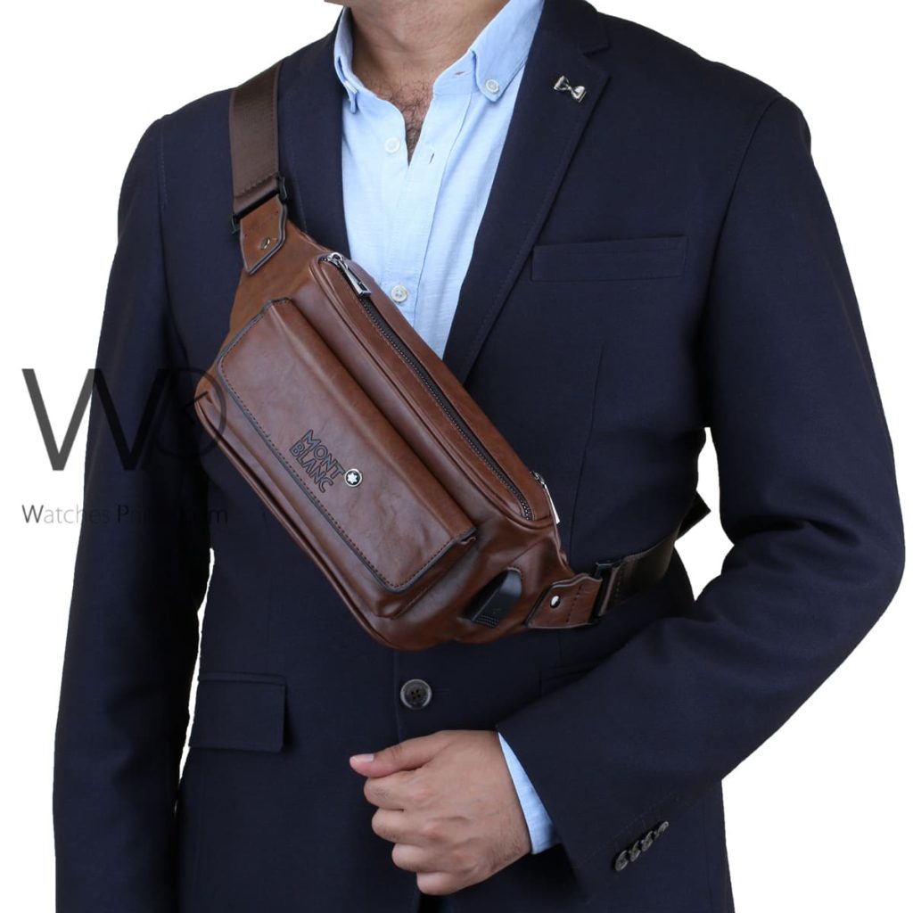Montblanc Leather Spirit Waist Belt Bag Men | Watches Prime