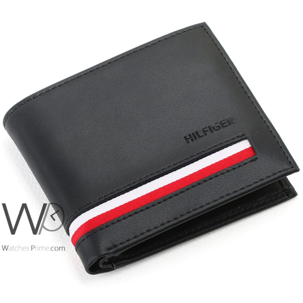 Tommy Hilfiger Wallet Black Original For Men | Watches Prime