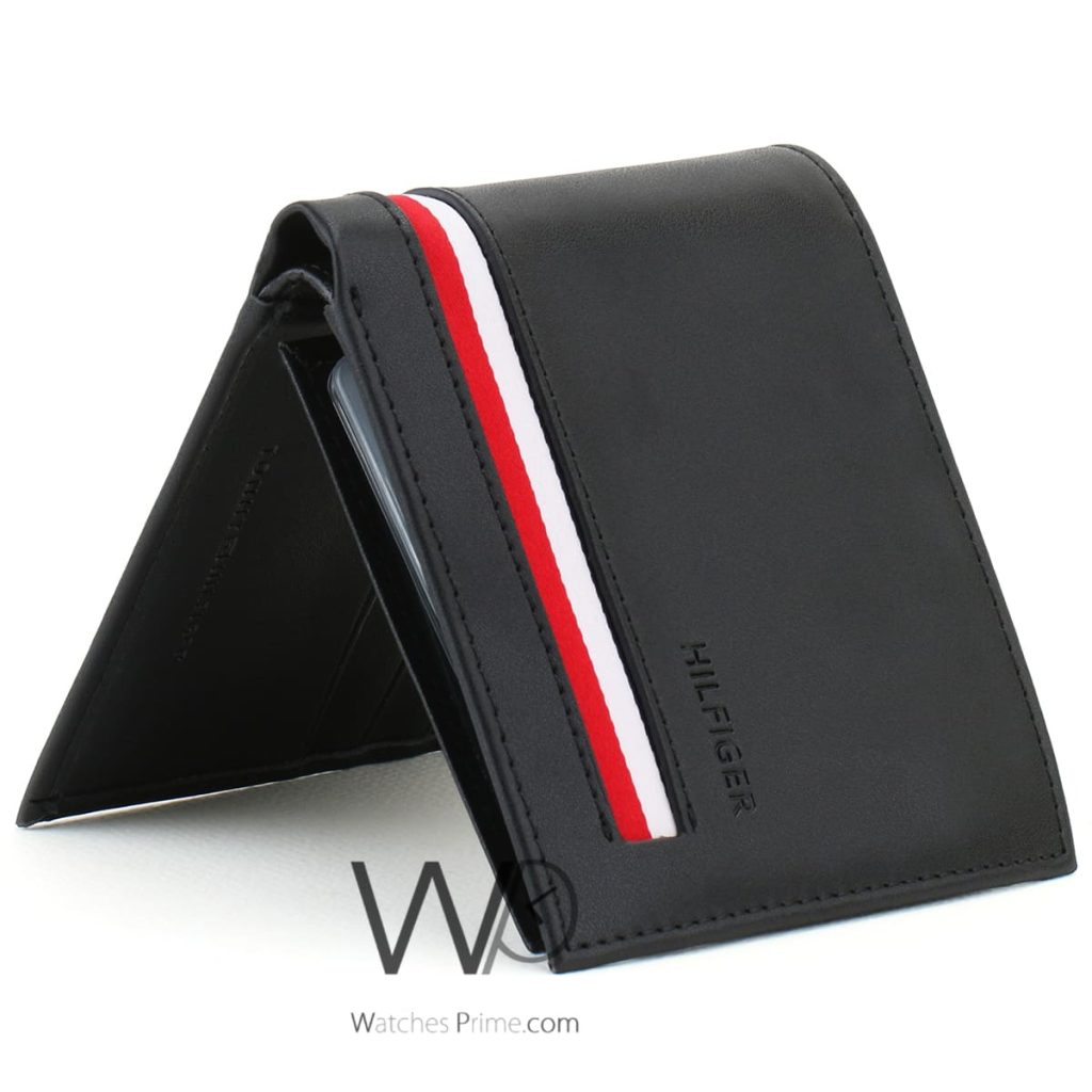 Tommy Hilfiger Wallet Black Original For Men | Watches Prime