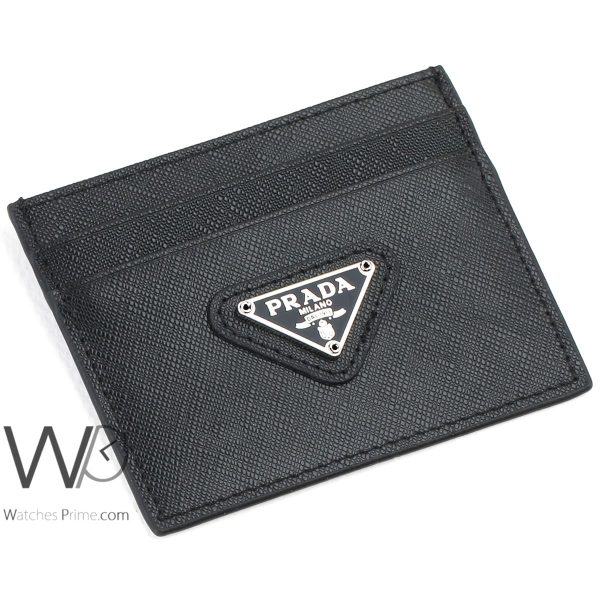 Prada Card Holder Wallet For Men Black | Watches Prime