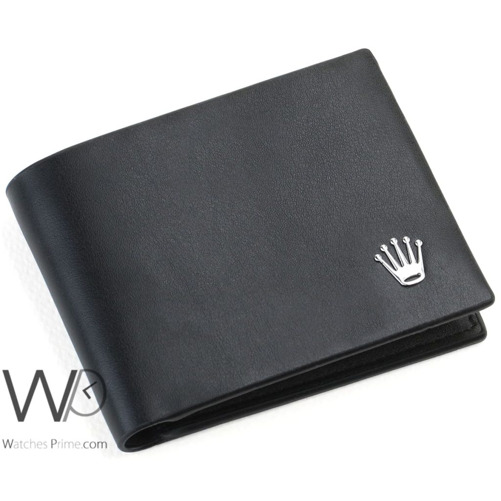 Rolex Wallet Leather Black For Men | Watches Prime
