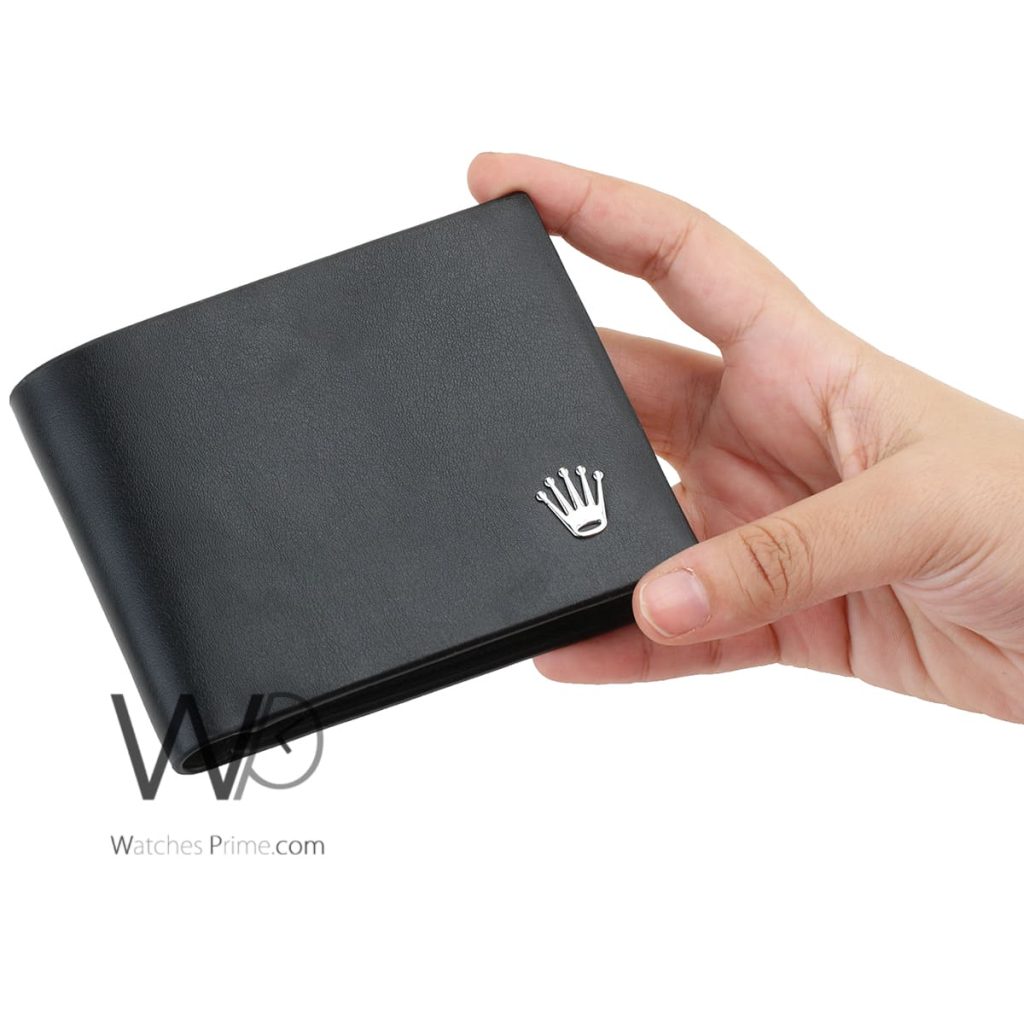 Rolex Wallet Leather Black For Men | Watches Prime