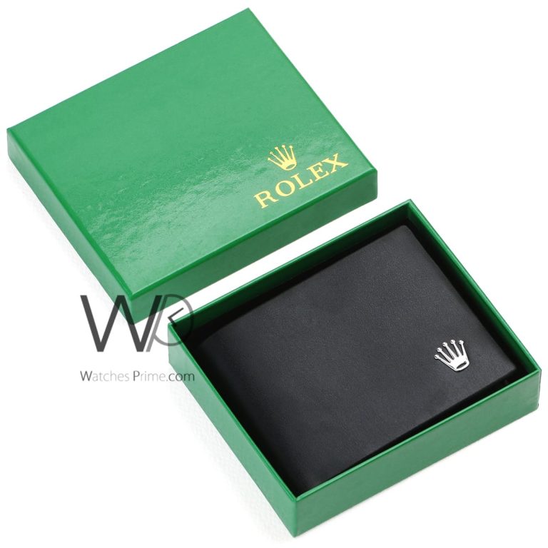 Rolex Wallet Leather Black For Men | Watches Prime