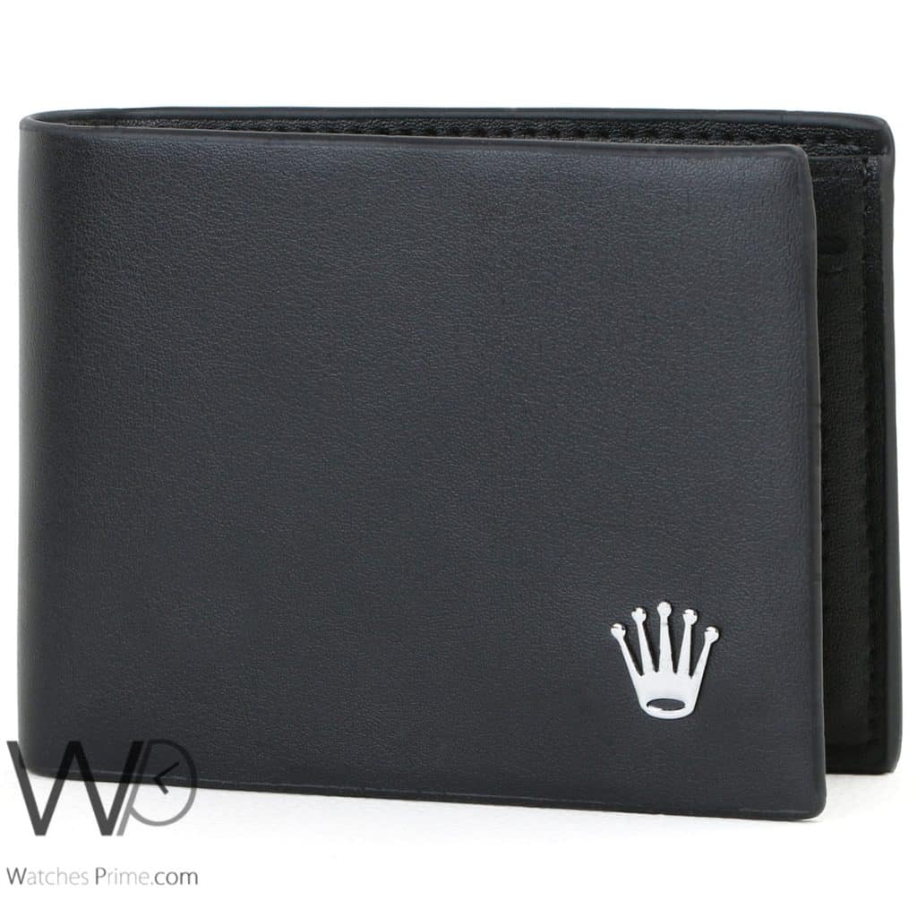Rolex Wallet Leather Black For Men | Watches Prime