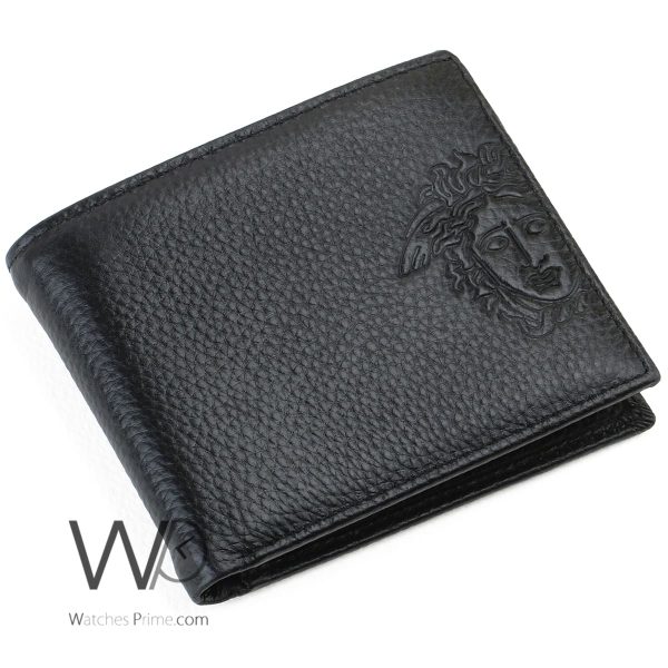 Versace Wallet Black For Men Leather | Watches Prime