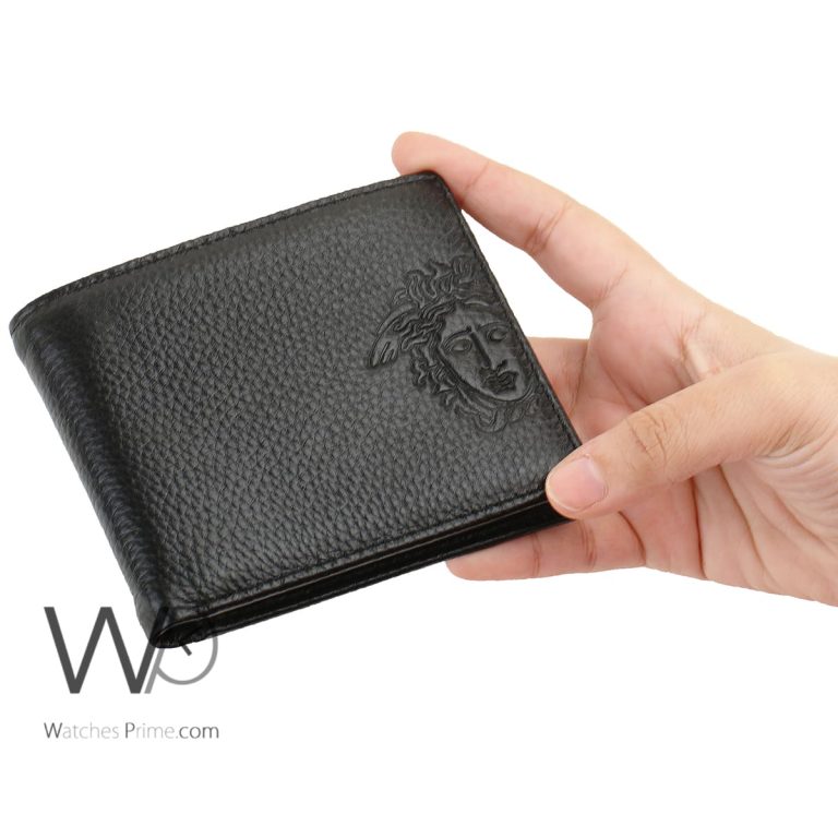 Versace Wallet Black For Men Leather | Watches Prime
