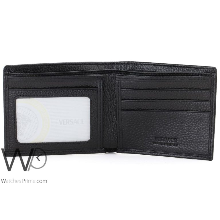 Versace Wallet Black For Men Leather | Watches Prime