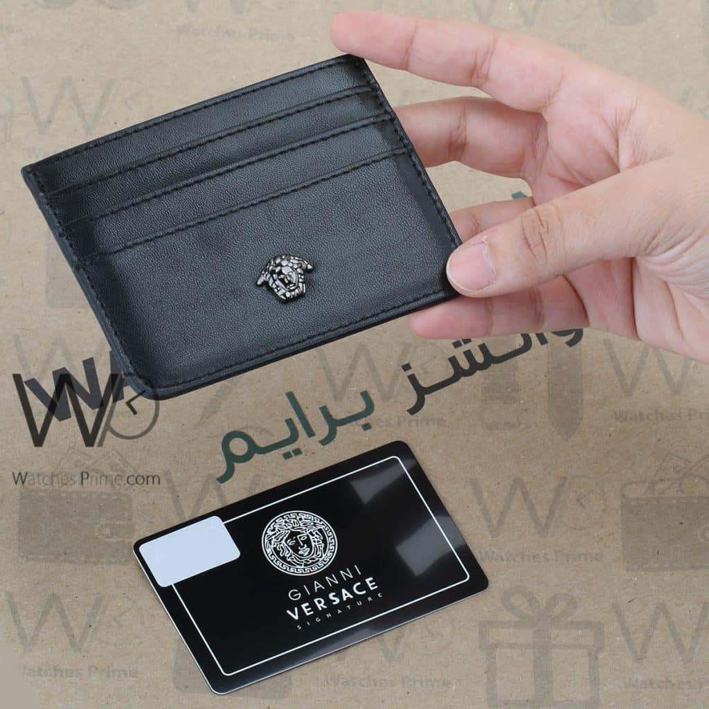 Versace Holder Card Wallet For Men Black | Watches Prime