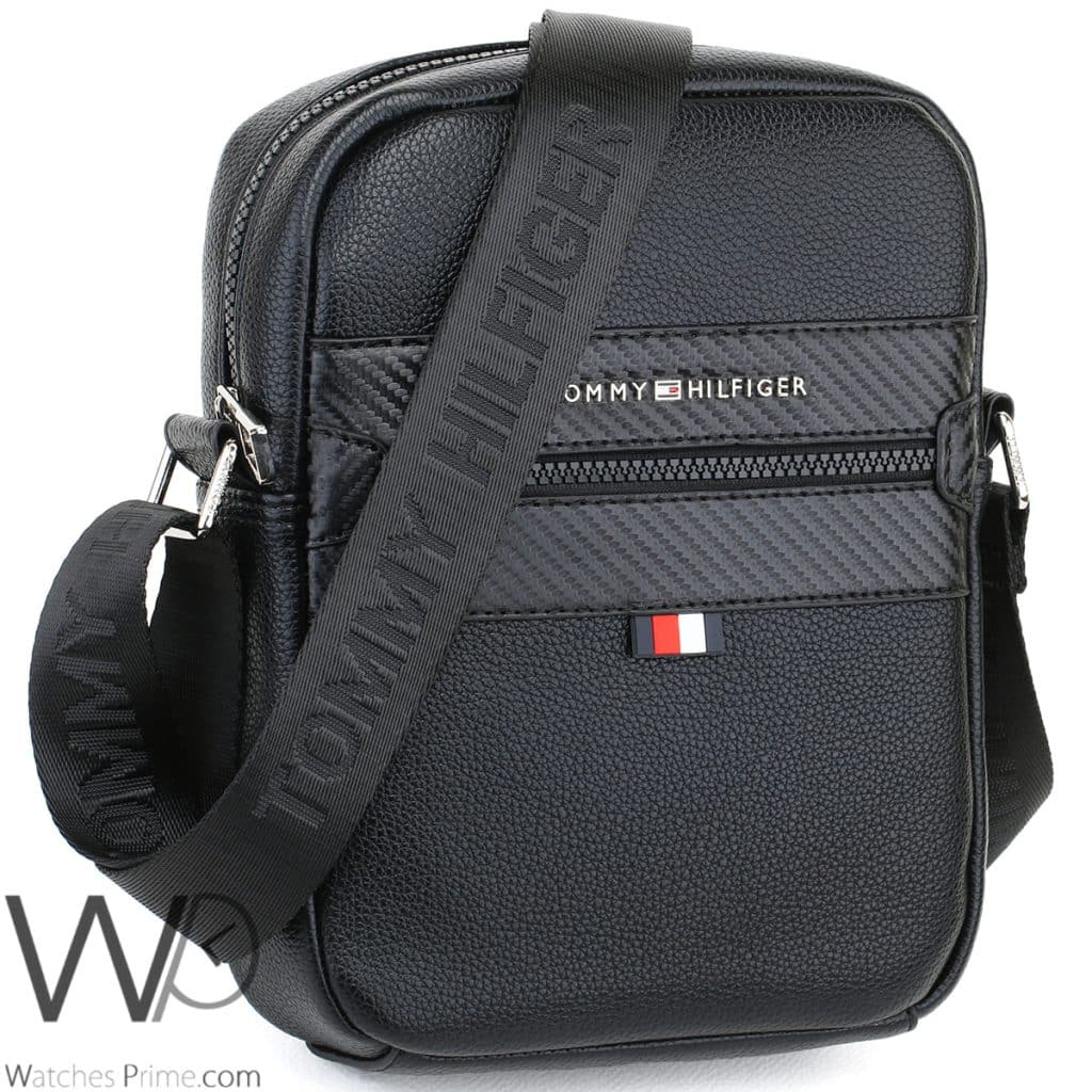 Leather Tommy Hilfiger Crossbody Men Bag | Watches Prime