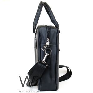 Black Tommy Hilfiger Laptop Bag Leather Men | Watches Prime