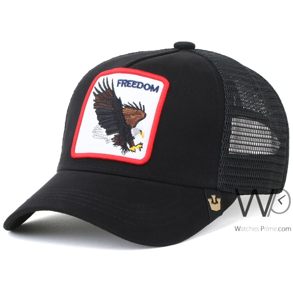 Goorin Bros Freedom Eagle Trucker Black Cap | Watches Prime