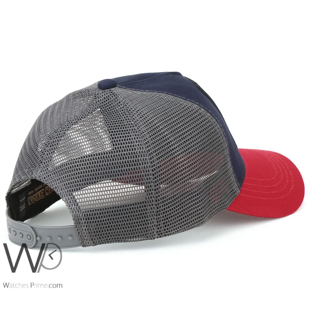 Goorin Bros Shark Trucker Blue Red Mesh Cap | Watches Prime