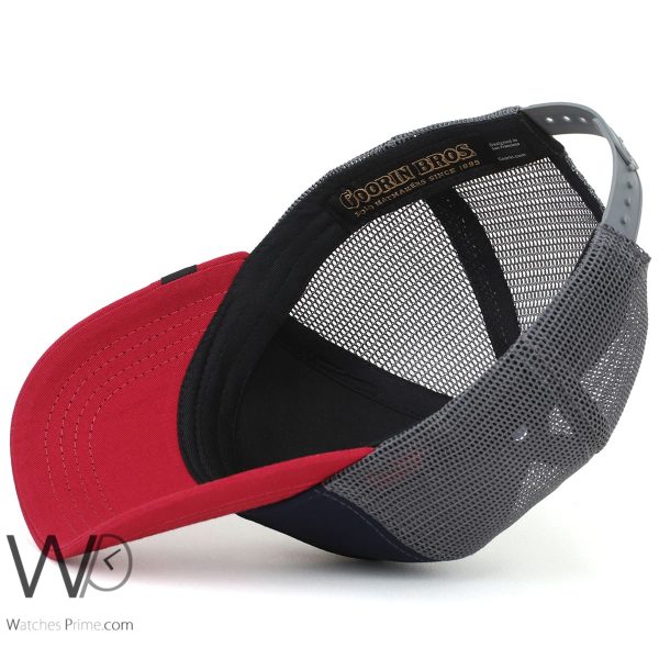 Goorin Bros Shark Trucker Blue Red Mesh Cap | Watches Prime