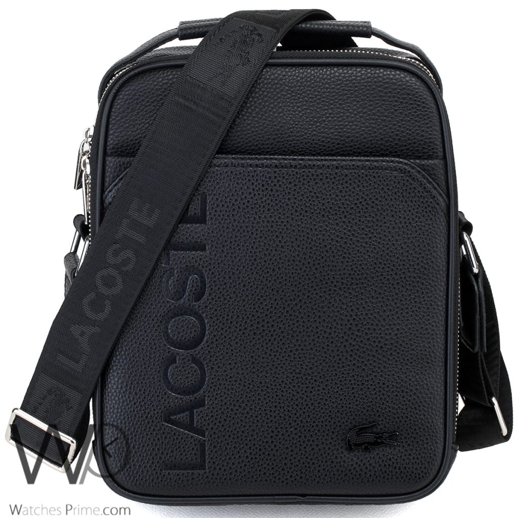Lacoste Croc Crossbody Leather Bag For Men | Watches Prime