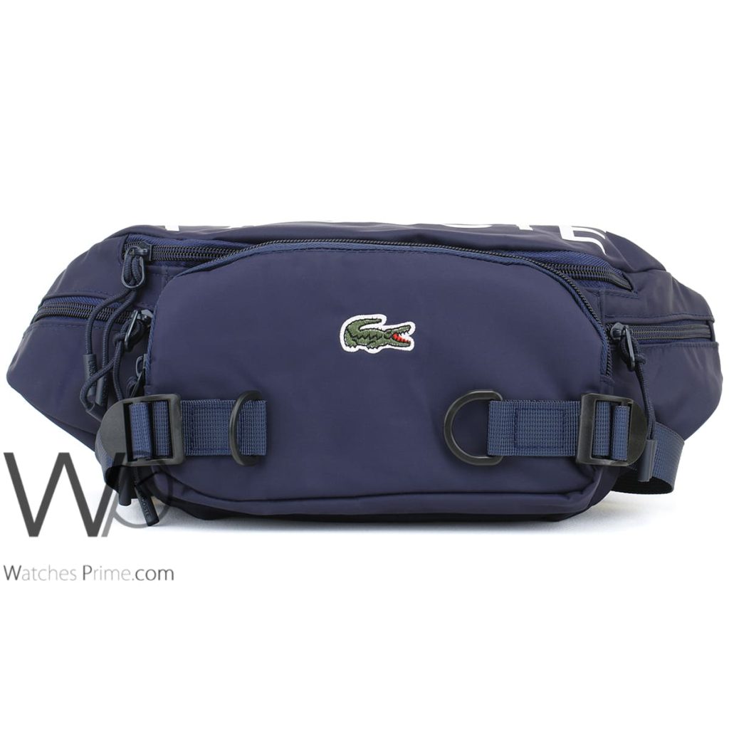 Navy Blue Lacoste Waterproof Waist Bag Men | Watches Prime