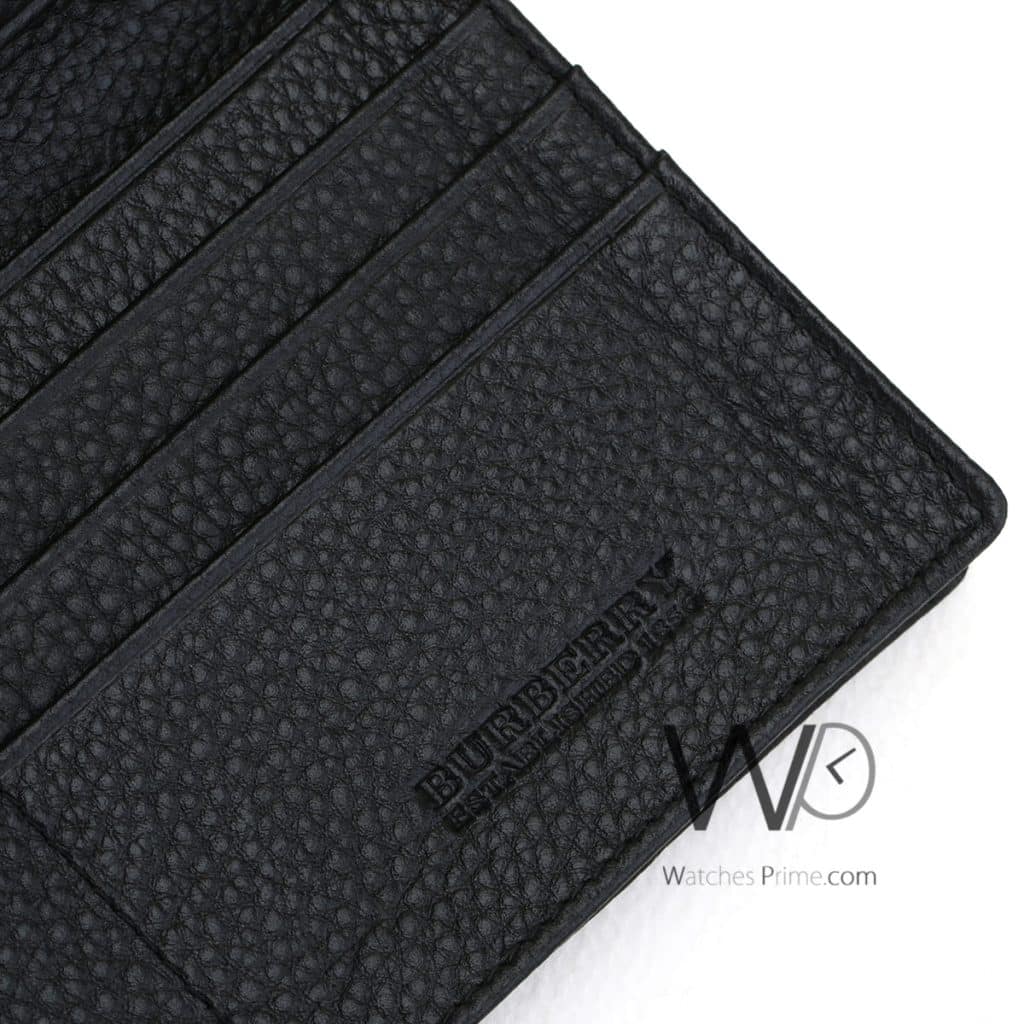 Burberry Long Wallet Black Leather For Men | Watches Prime