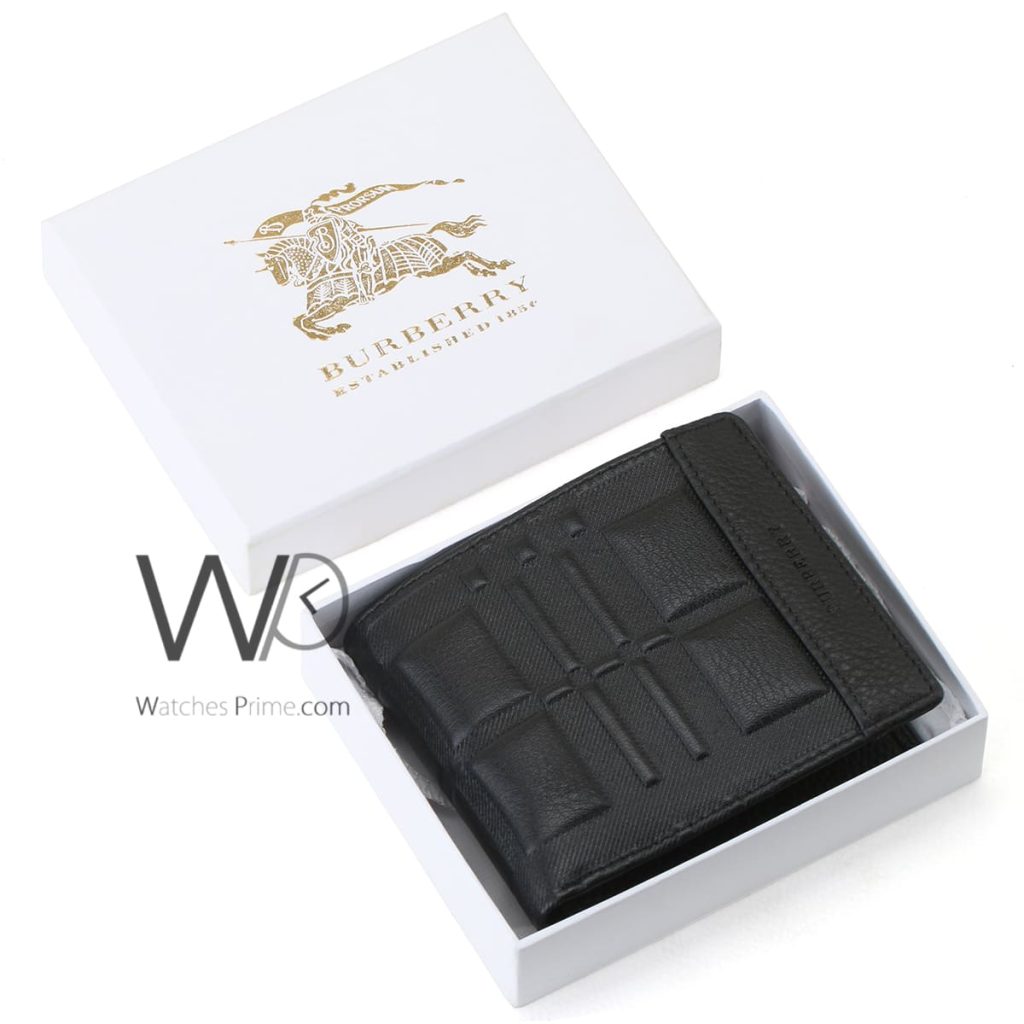 Burberry Wallet Black Leather For Men | Watches Prime