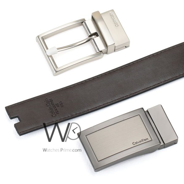 Calvin Klein CKBelt 2 Buckles Black For Men | Watches Prime