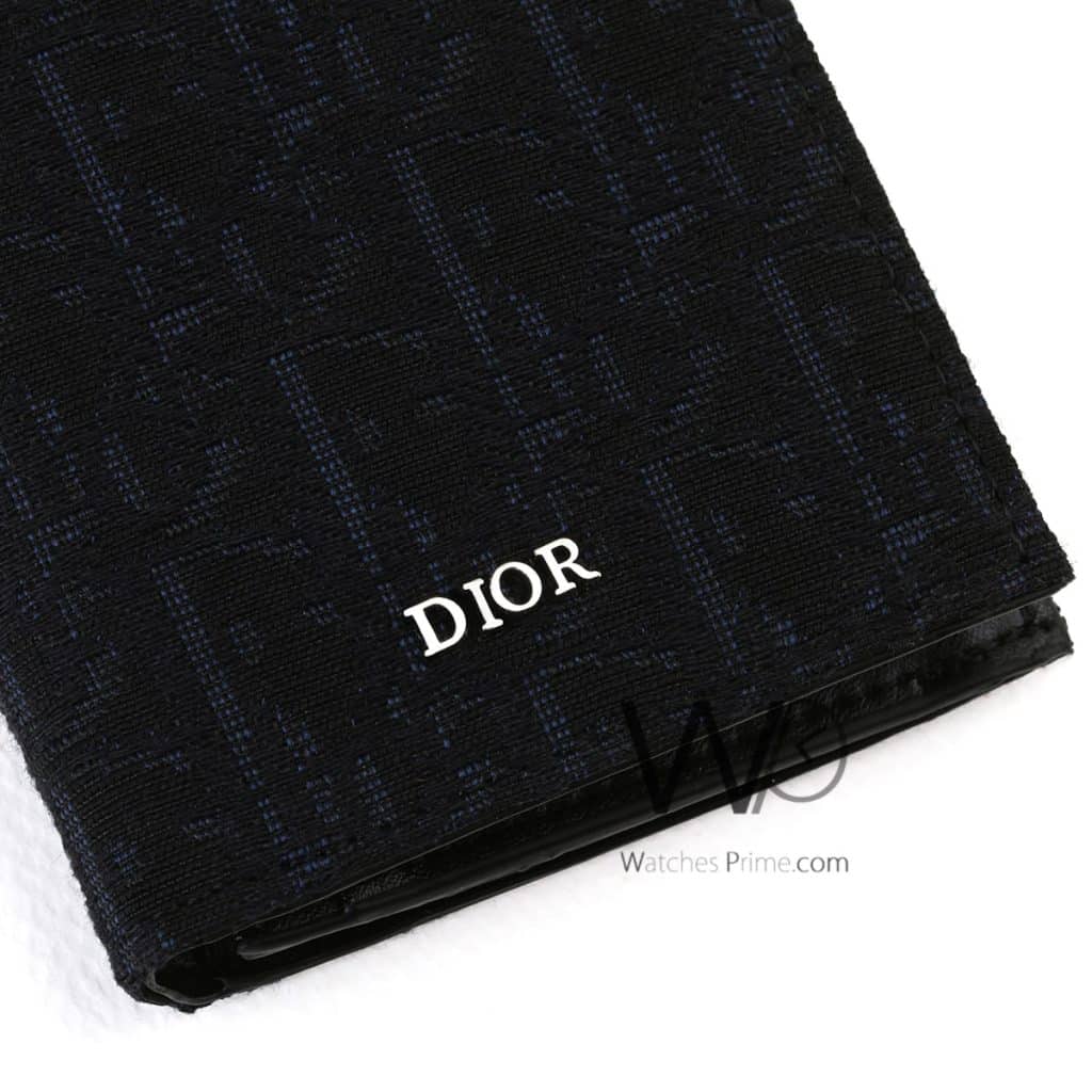 Dior Long Patterned Wallet Navy Blue | Watches Prime