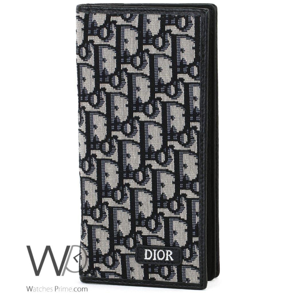 Dior Long Wallet Patterned White Black Men | Watches Prime