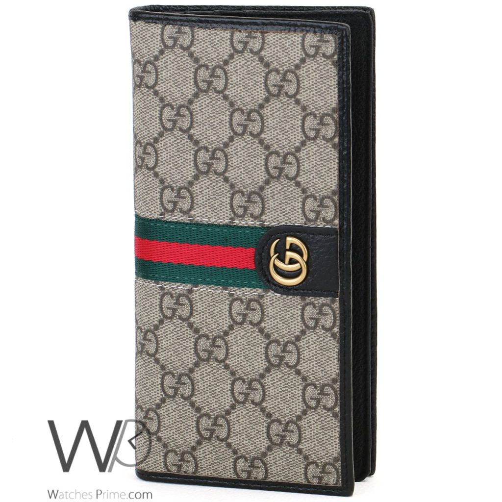 Gucci GG Long Wallet Gray Leather For Men | Watches Prime