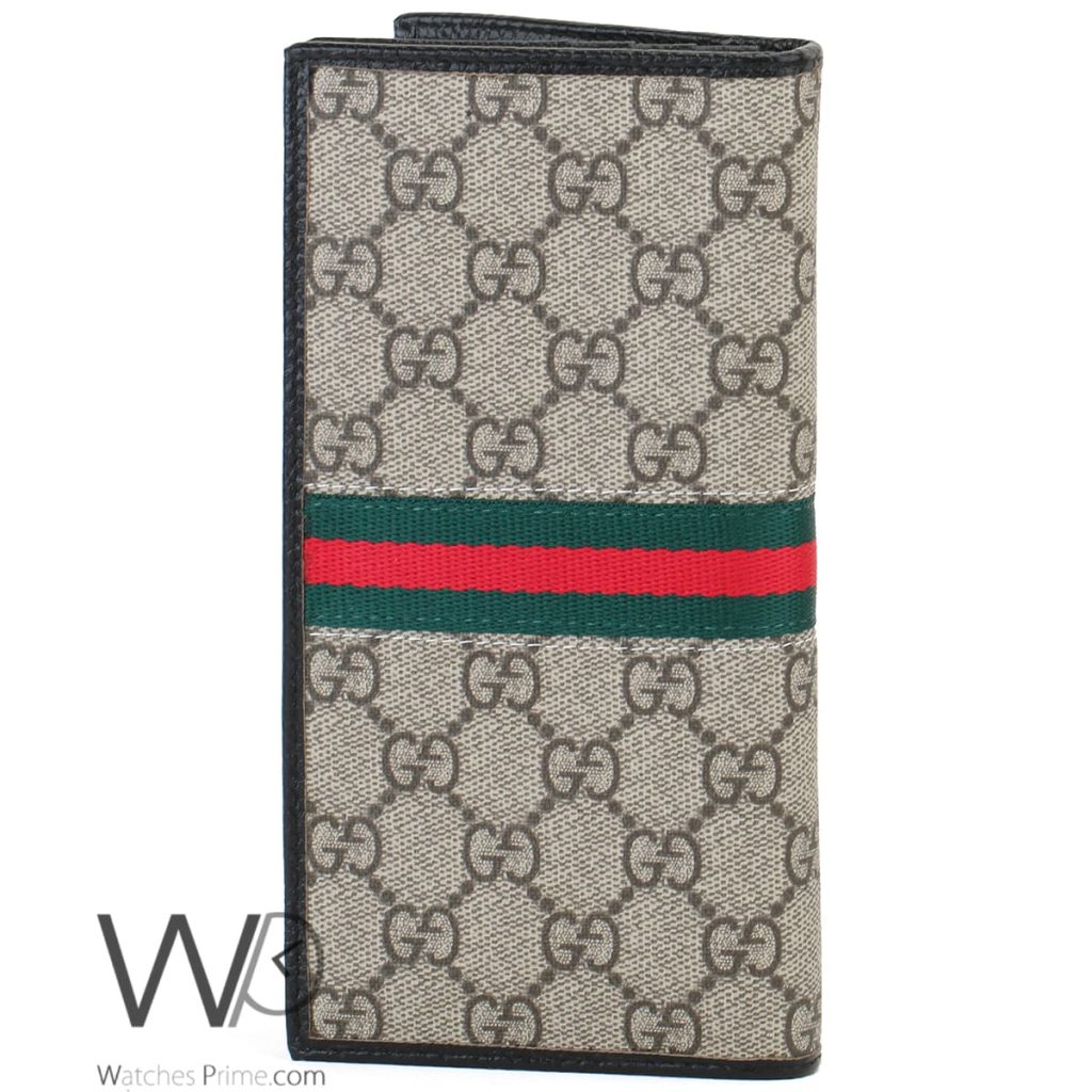 Gucci GG Long Wallet Gray Leather For Men | Watches Prime
