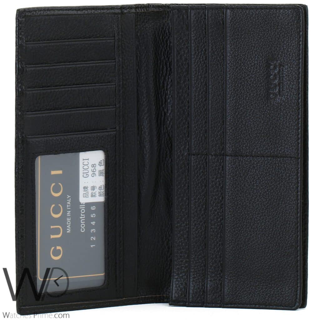 Gucci GG Long Wallet Gray Leather For Men | Watches Prime